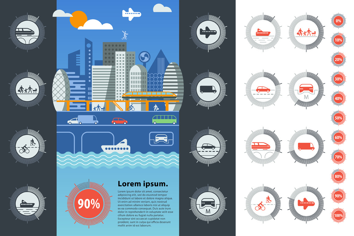 City traffic infographics., a Flyer Template by valeri_si