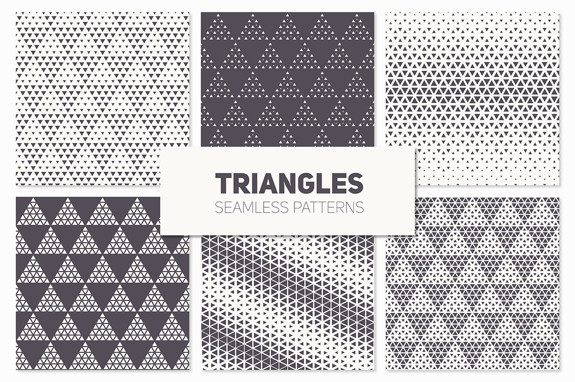 Triangles. Seamless Patterns. Set 3, a Pattern Graphic by Curly_Pat ...