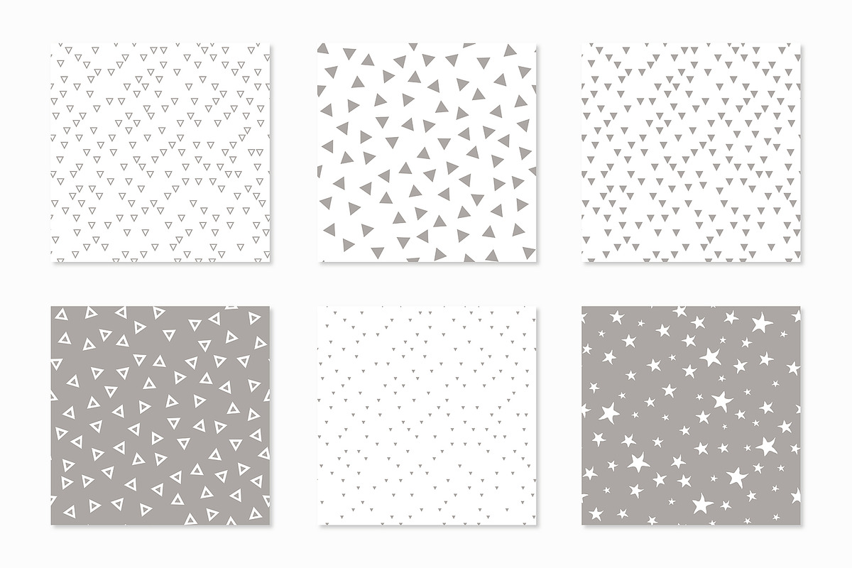 Scattered Seamless Patterns, a Pattern Graphic by Curly_Pat