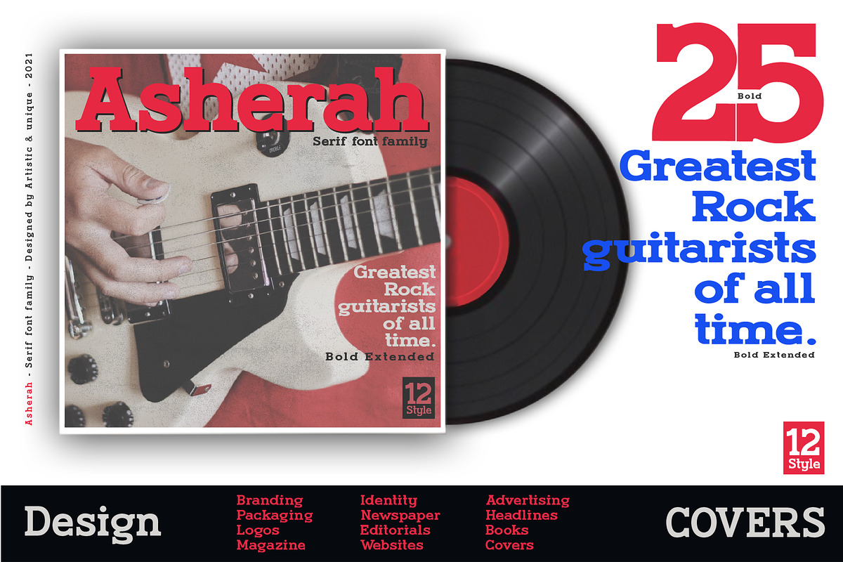 Asherah - Serif font family - 12 style