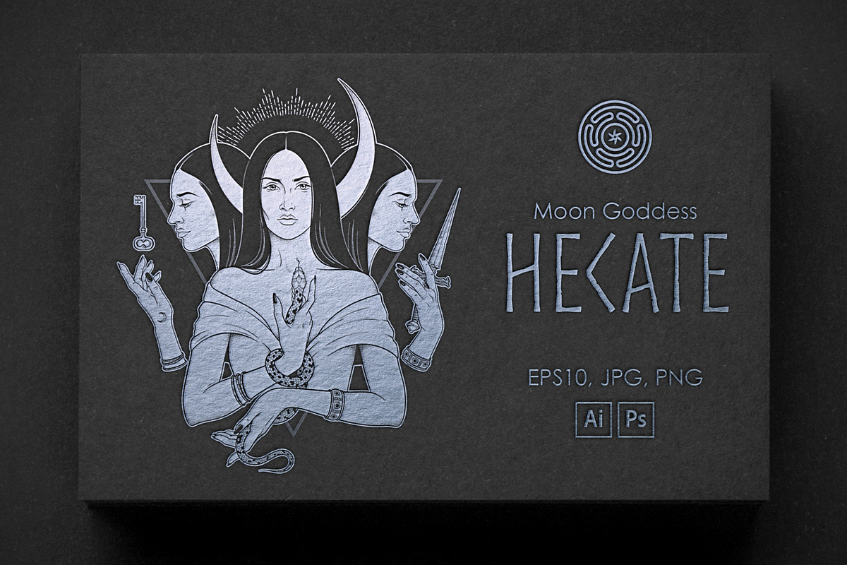 Moon Goddess Hecate, an Illustration by Croisy
