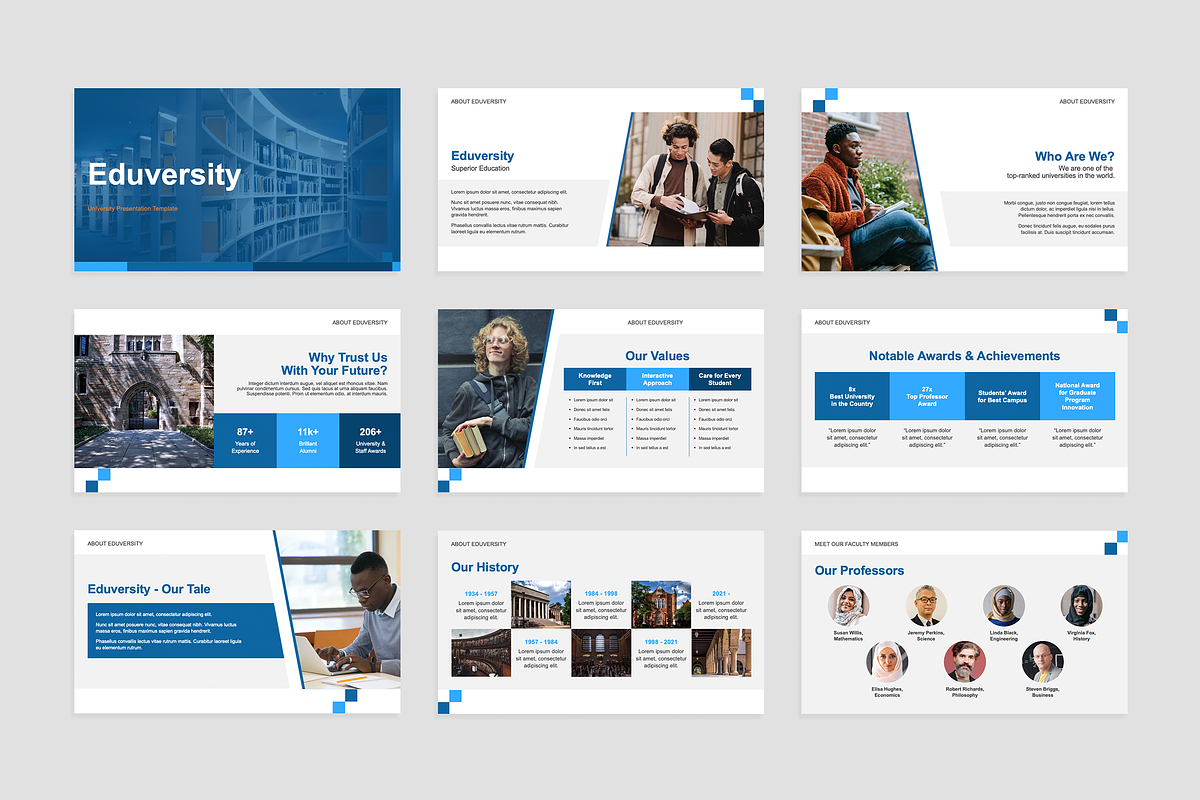 University PowerPoint Template, a Presentation Template by Flat Icons