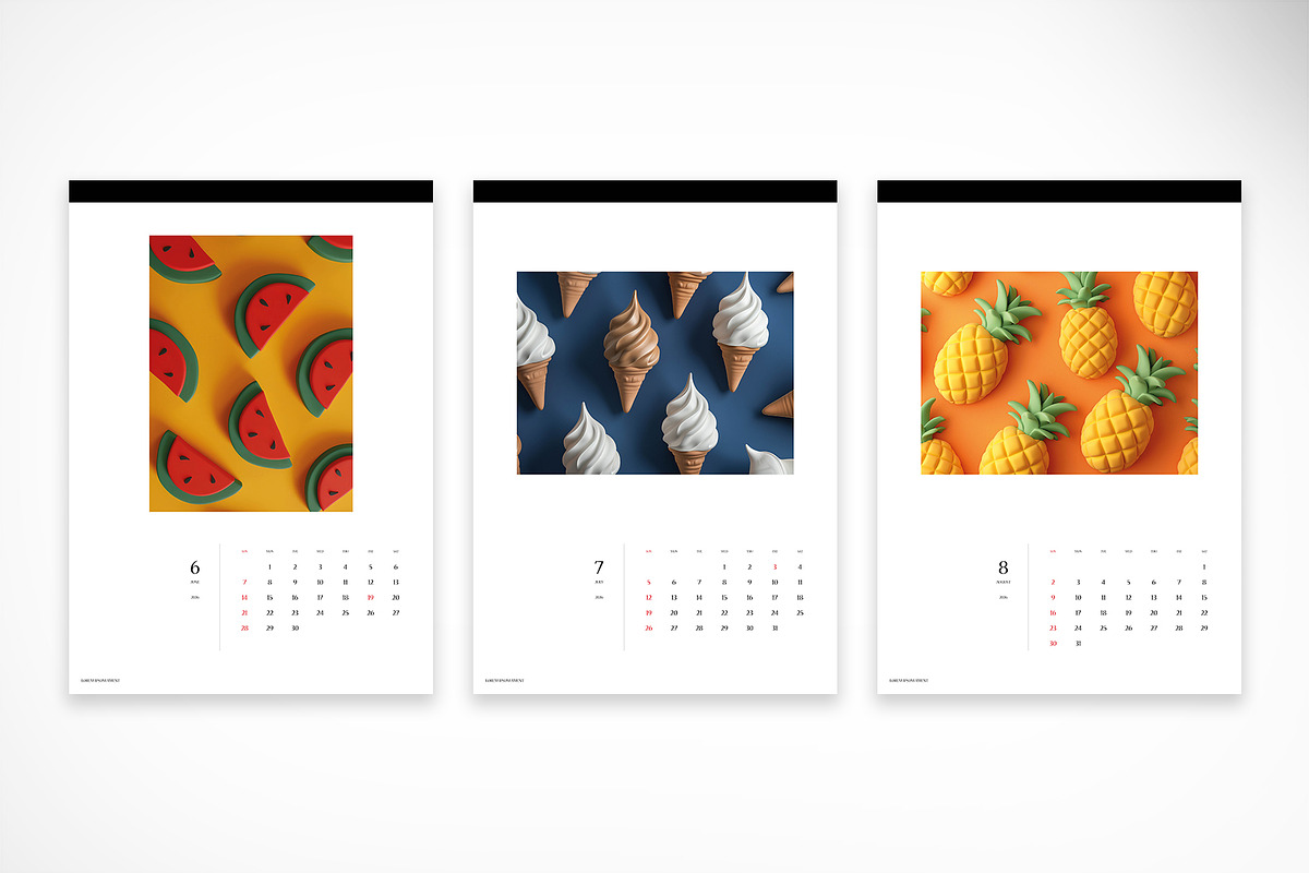 Bold Pop Art Calendar 2026, a Print Template by McLittle Stock