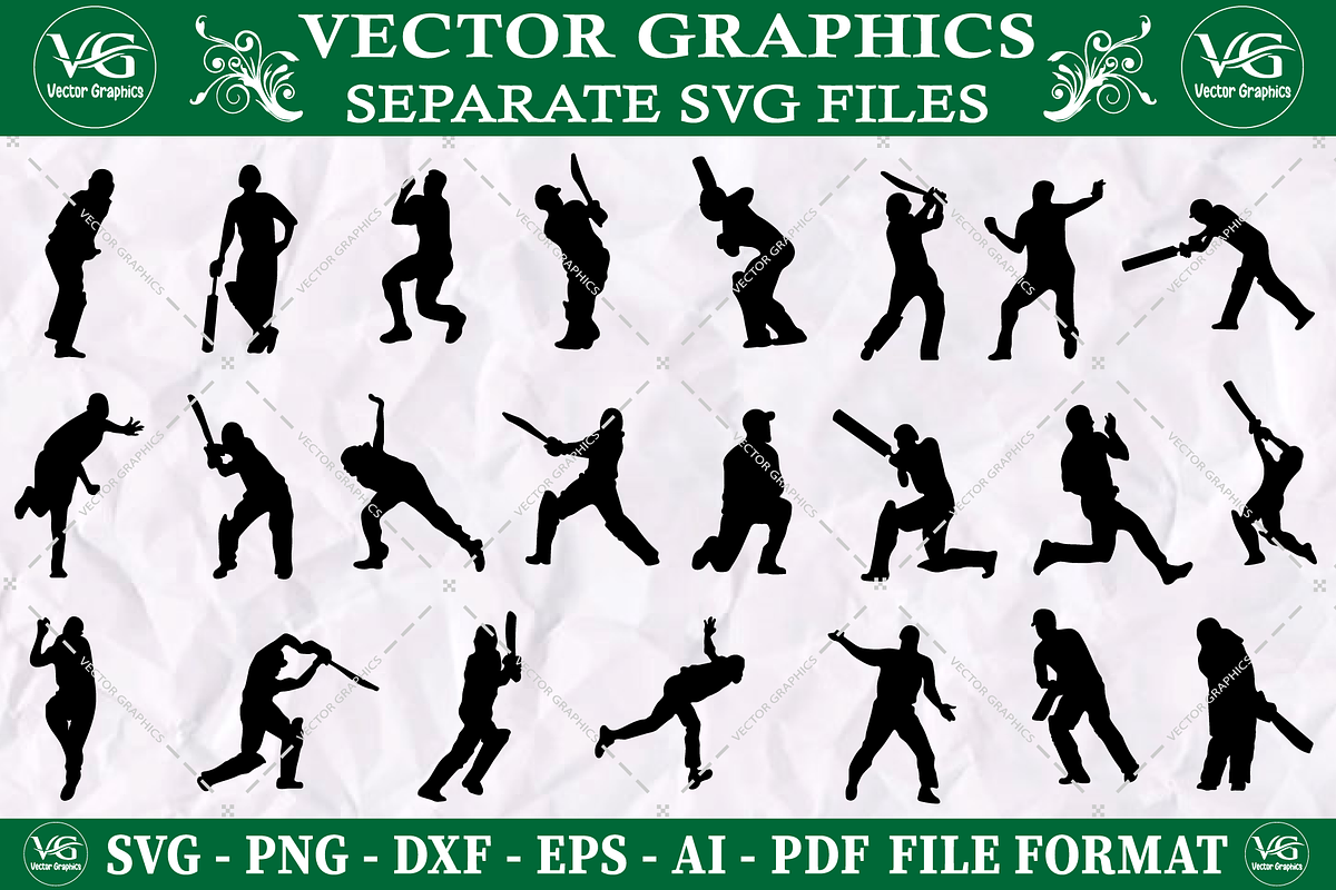 Cricket Player Svg, Cricket Sport, a Sport Illustration by Vector ...