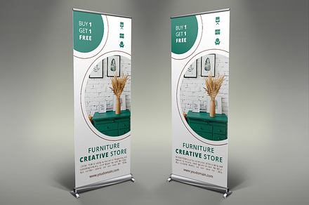Roll up banner Flat - NEX | Presentation Templates ~ Creative Market