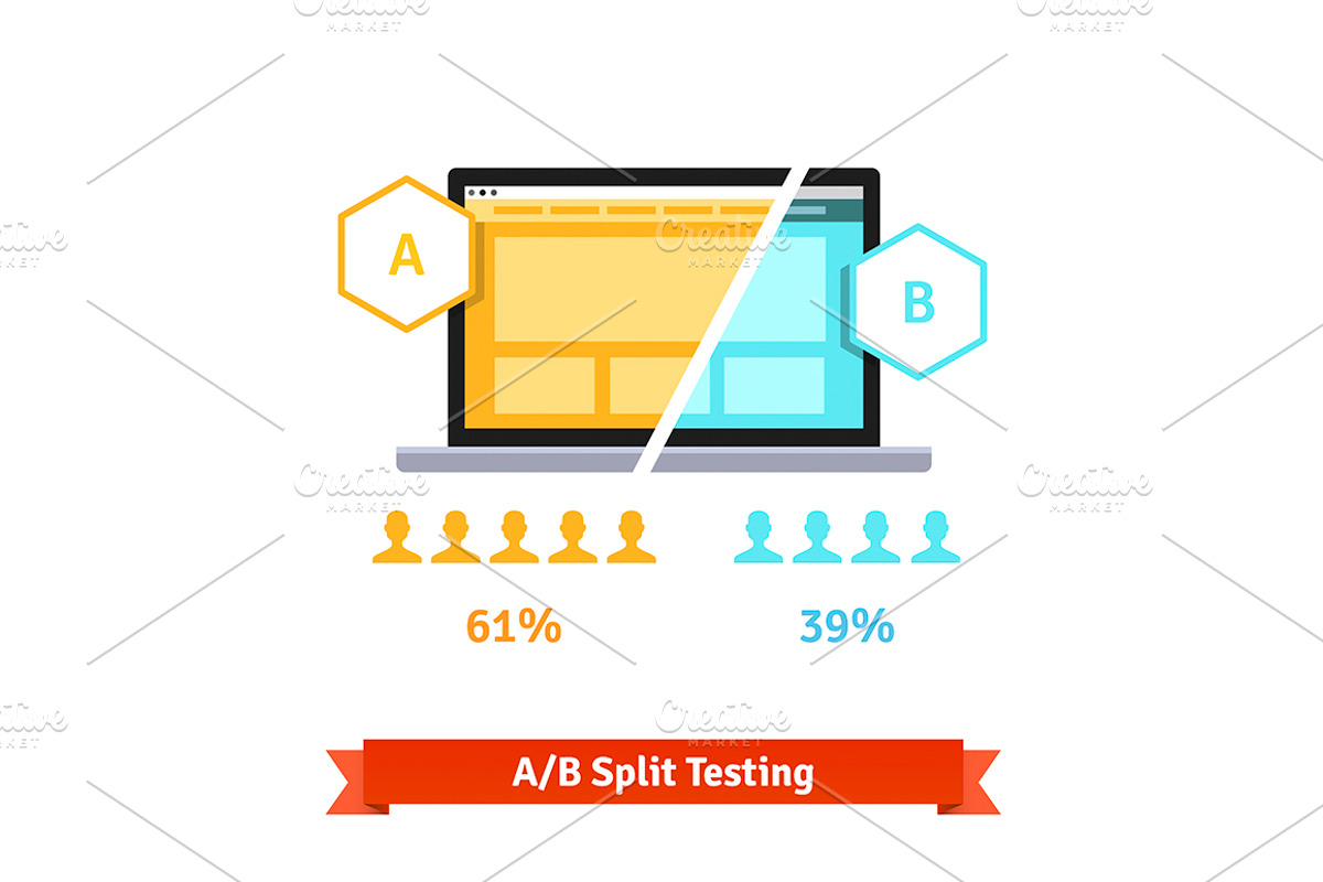 A/B split testing, a Person Illustration by Iconicbestiary