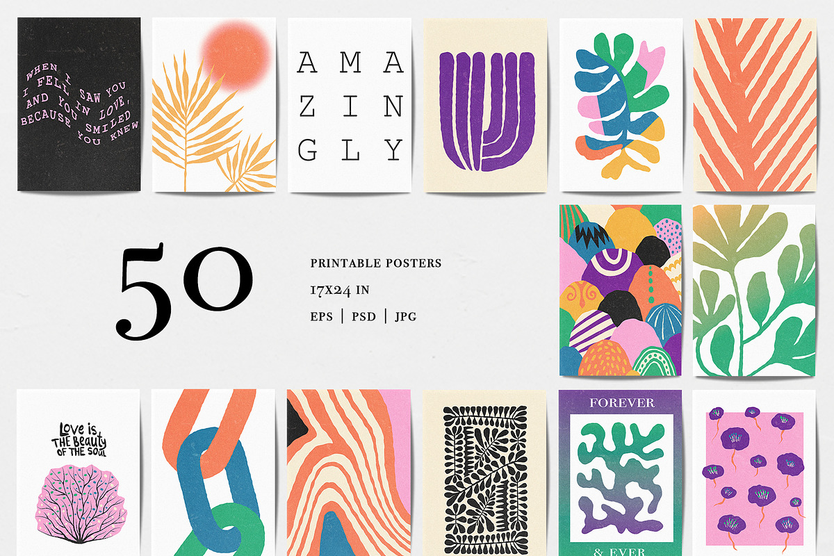 Modern Poster Collection, a Decorative Illustration by ApetekMarket