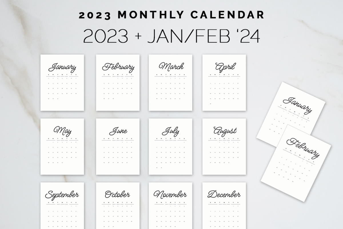 2023 CALENDAR: Editable + Printable, a Design Template by Bdemm Studio