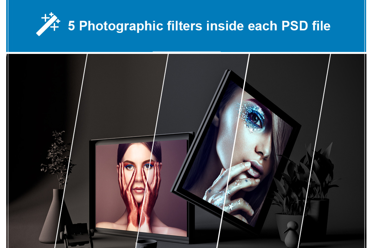 Dark Frames in Studio, a Print Template by Qaleb Studio | Creative Market