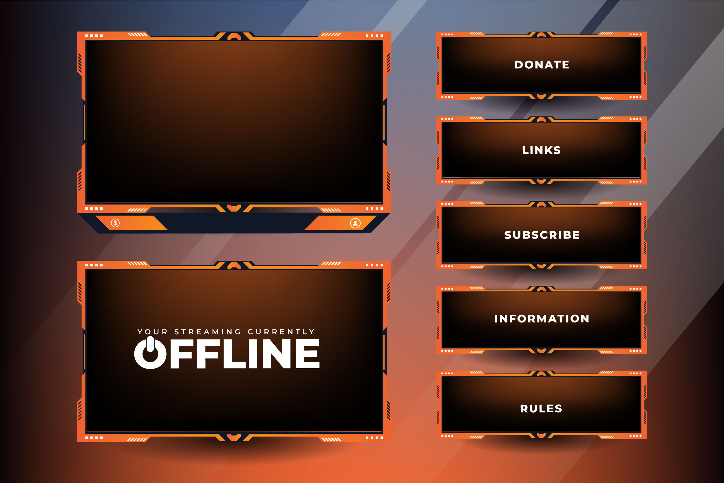 Futuristic gaming overlay vector | Creative Market