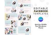 Facebook Template Blue Pastel Canva, a Social Media Template by ltsdesigns
