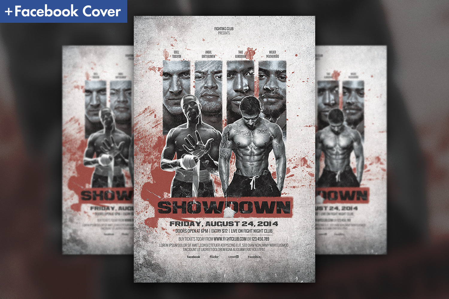 Showdown Fight Night Flyer Template, a Flyer Template by Hyperpix ...