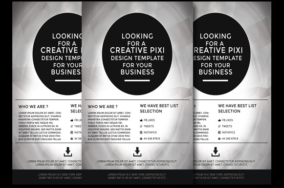 Minimal Pixel Flyer Tempelate, a Flyer Template by felicidads