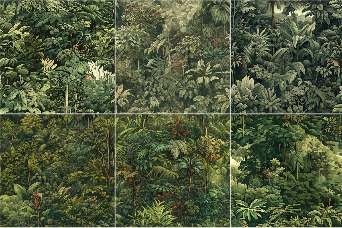 Costa Rica - Seamless Jungle Pattern, a Pattern Graphic by Pixel ...