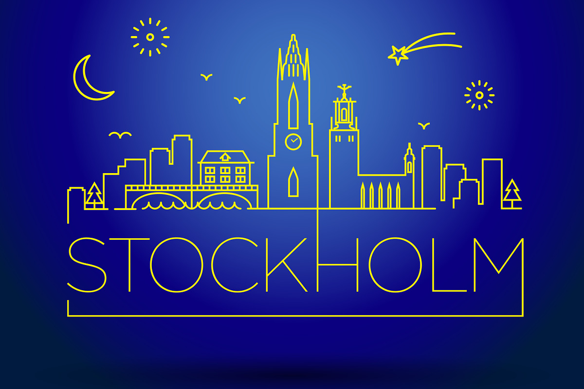 54 Different World Cities Skyline, an Outline Icon by Kursat Unsal