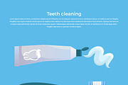 Teeth Cleaning Concept Design Banner, a Healthcare Illustration by robuart