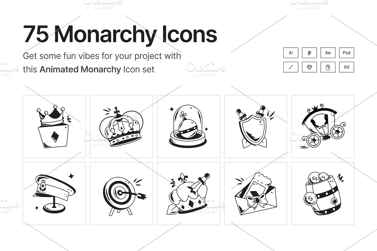 Animated Monarchy Icons