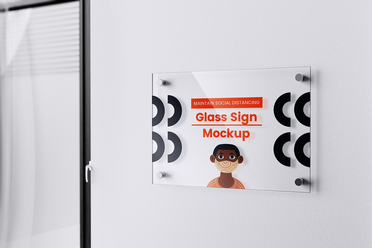 Glass Sign Mockup, a Product Mockup by Momogi