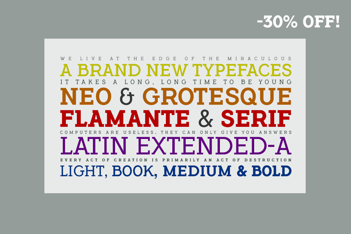 Flamante Serif -8 fonts-, a Slab Serif Font by deFharo | Creative Market
