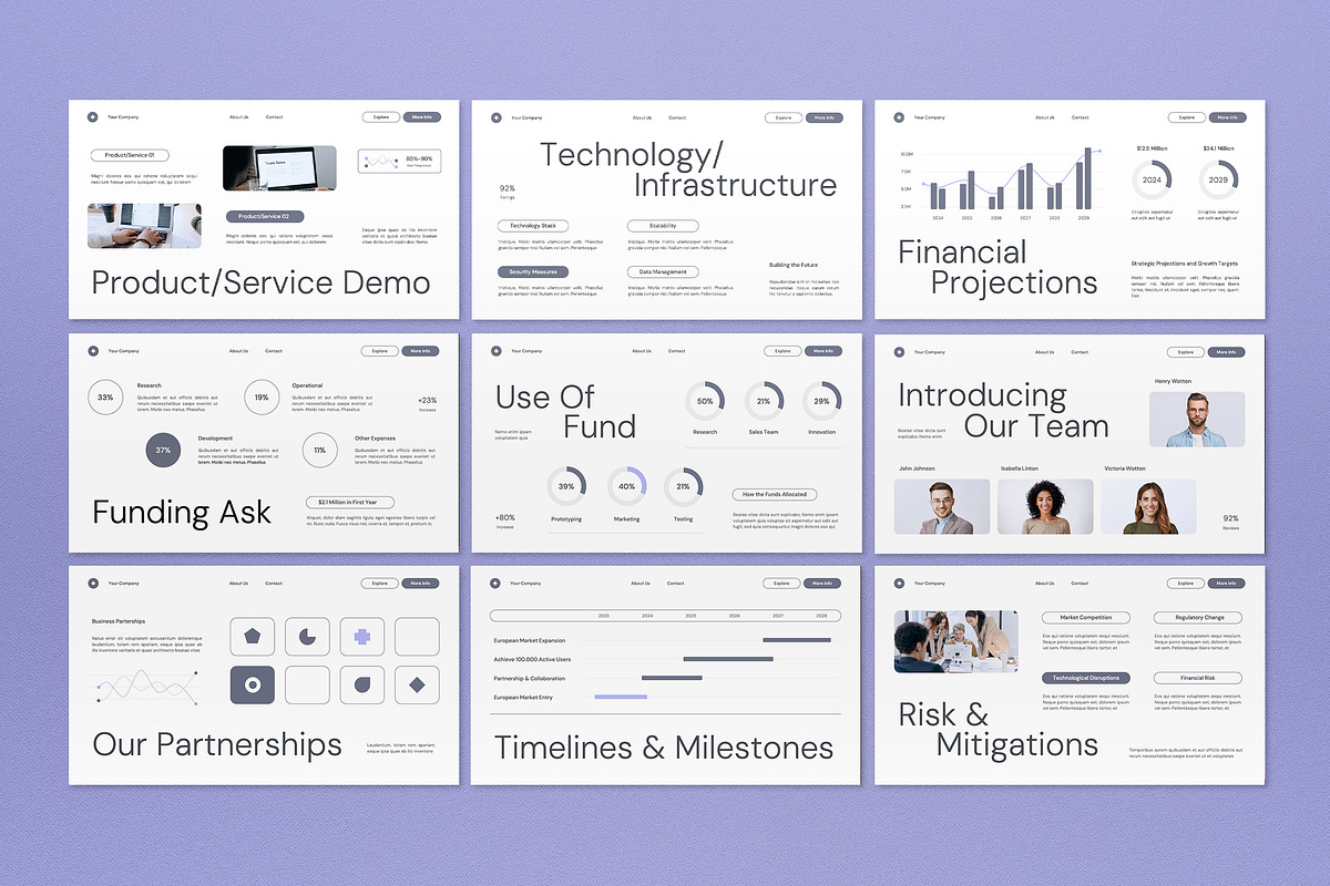 White Technology Company PPT, a Presentation Template by graphicook