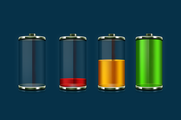 3D Battery Icons, an Icon by Creative VIP