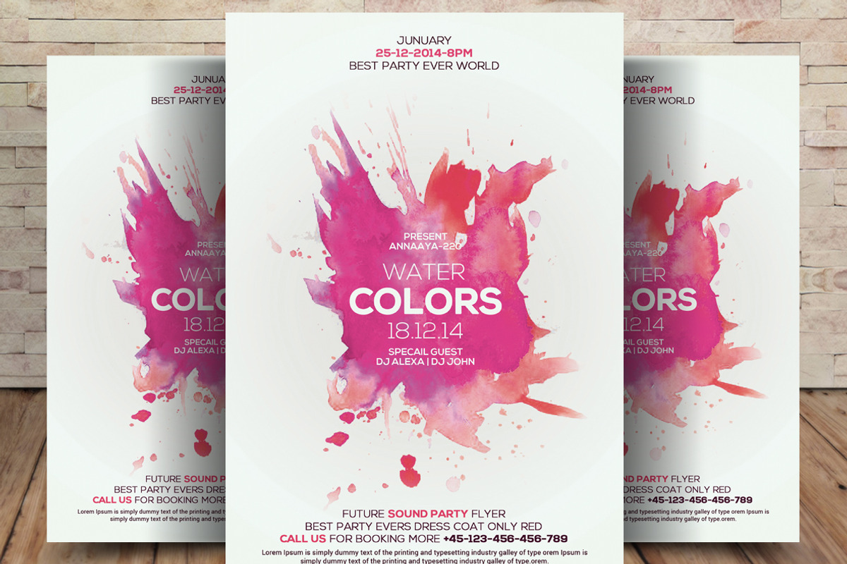 Minimal Colors Flyer Template, a Flyer Template by graphicforest