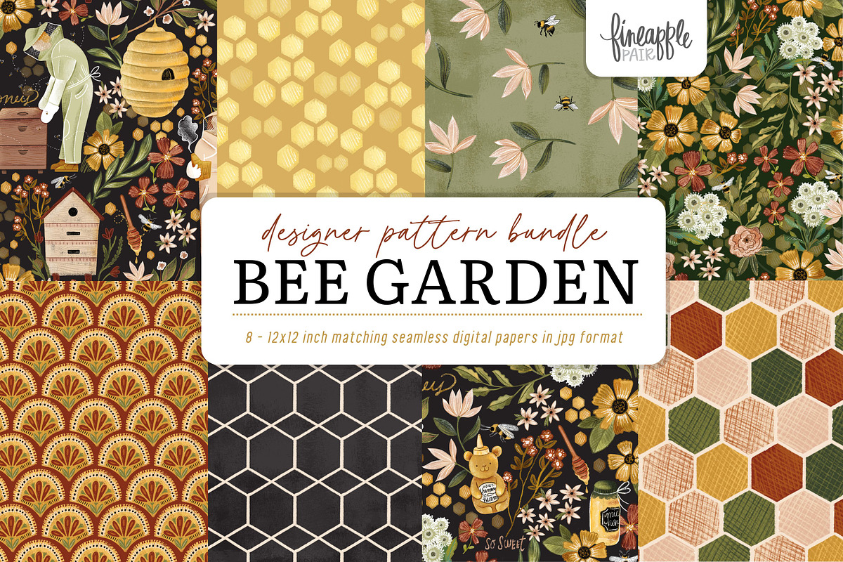 Cute Bees Digital Paper