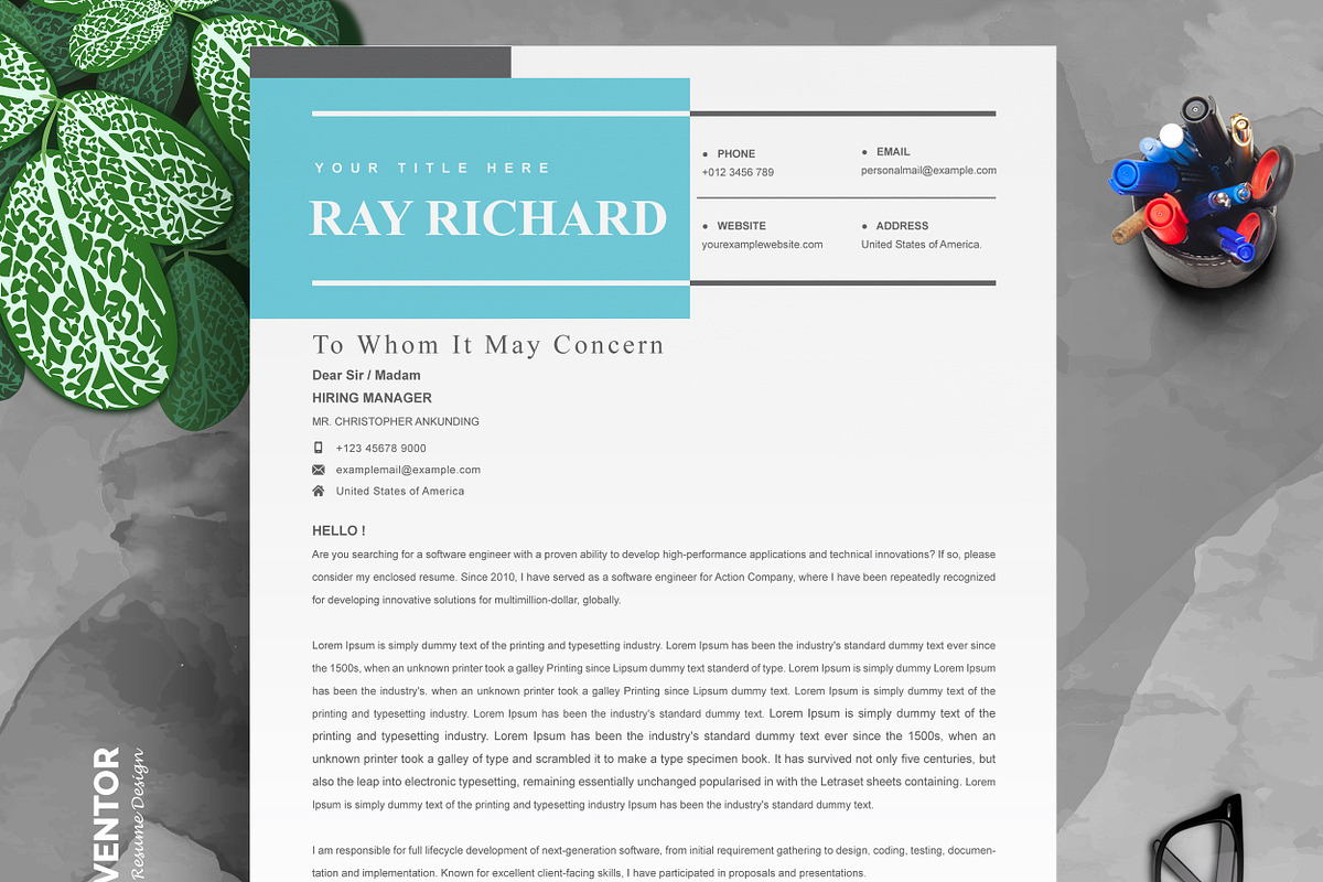 Modern Resume Template for Word