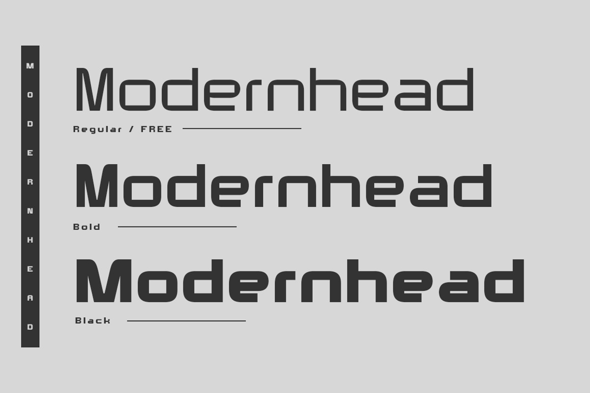 Modernhead Typeface | Font, a Sans Serif Font by Headfonts
