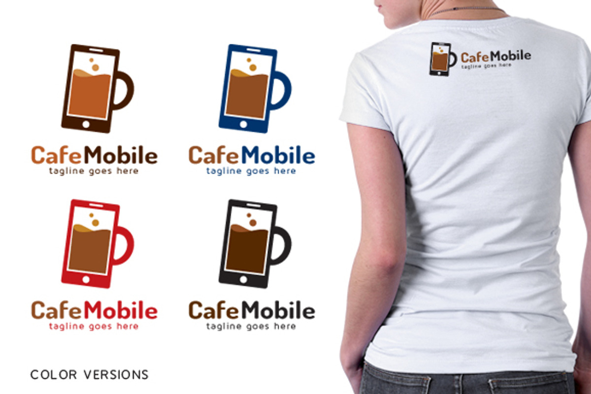 Cafe Mobile/ Water Mobile Logo, a Branding & Logo Template by gunaonedesign