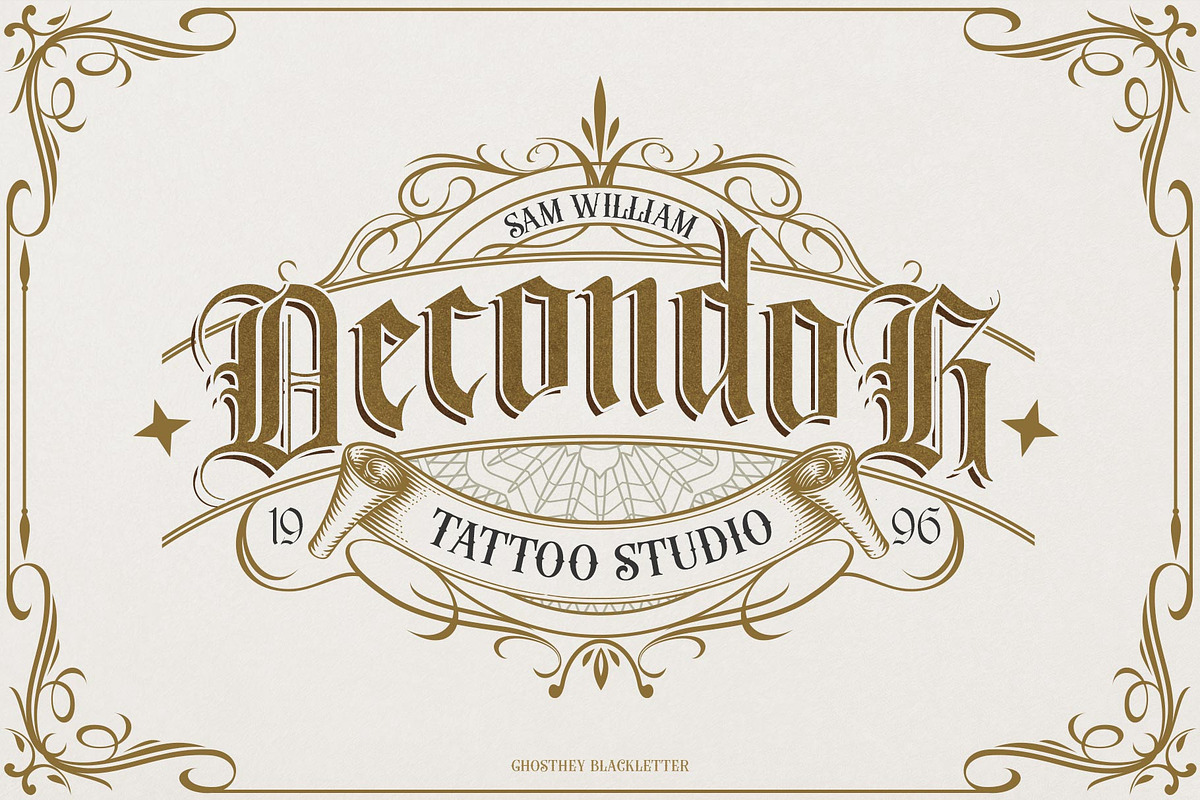 Ghosthey Typeface, a Blackletter Font by alit design