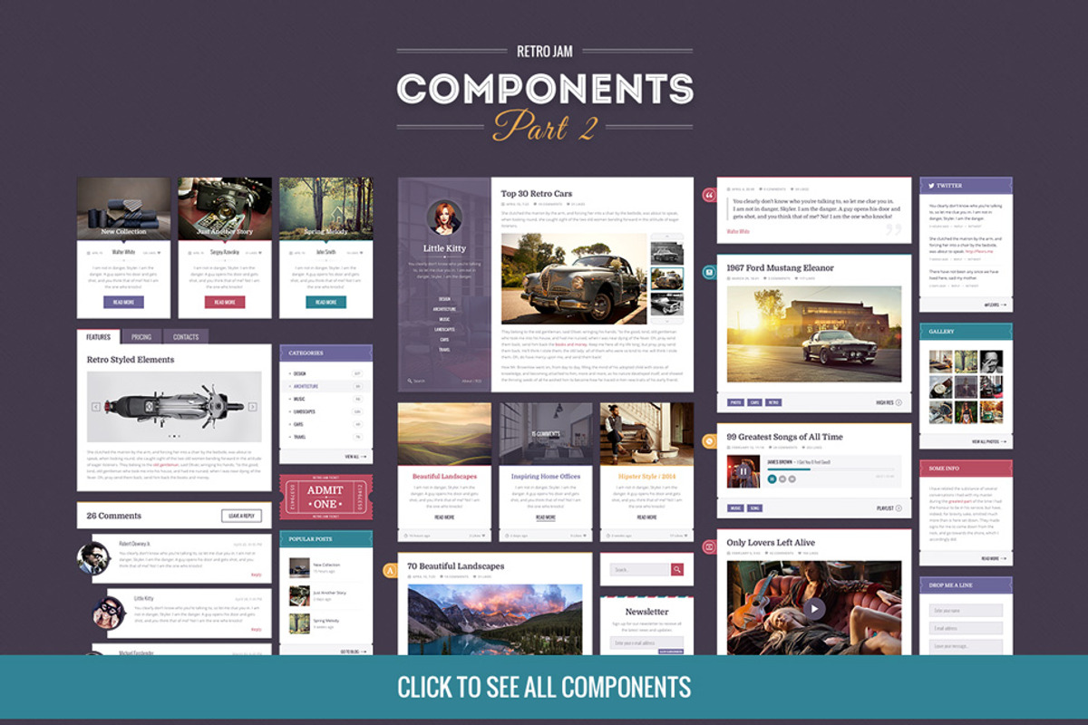 Retro Jam UI Kit, an UI Kit Template by UI Chest