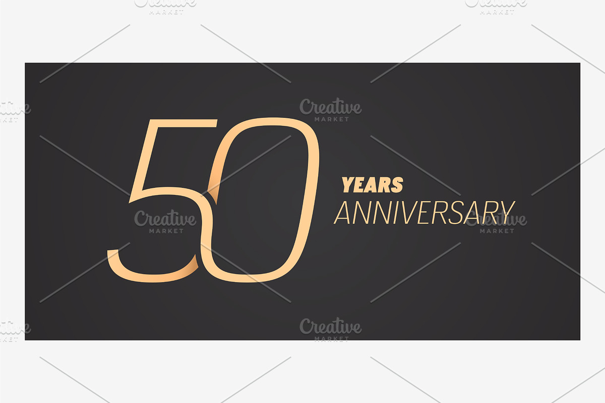 50 years anniversary vector icon, a Work Illustration by Darth Vector ...