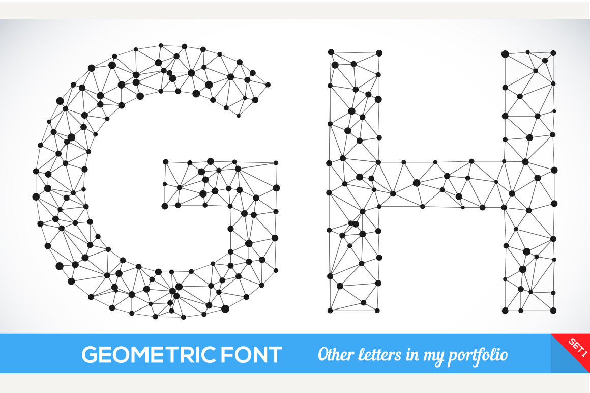 Geometric type font, a Graphic by Shanvood