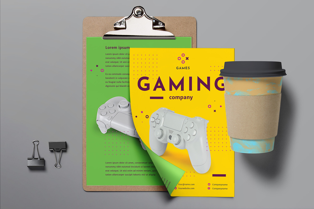 Gaming Company Flyer, a Flyer Template by TemplatesNow!