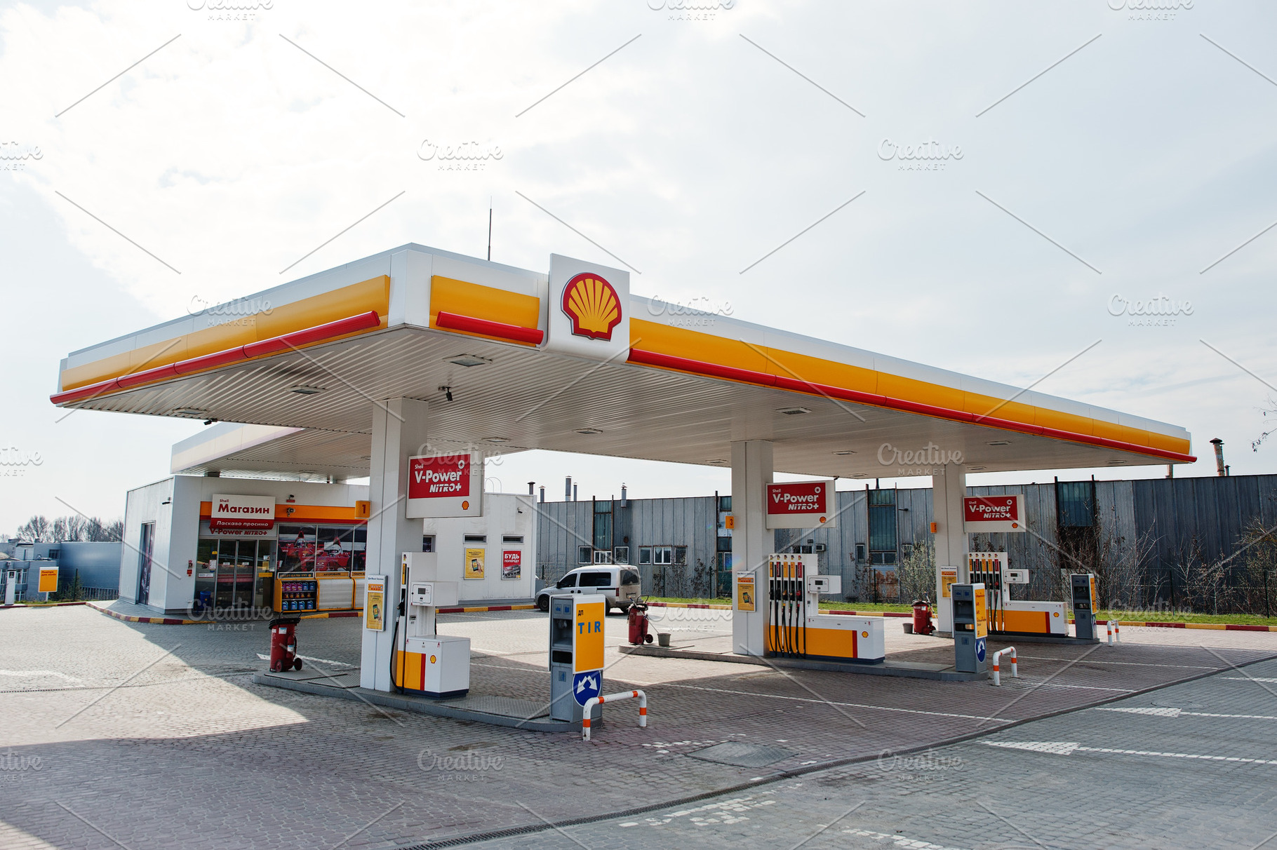 Shell gas station featuring auto, automobile, and car, a Business Photo ...