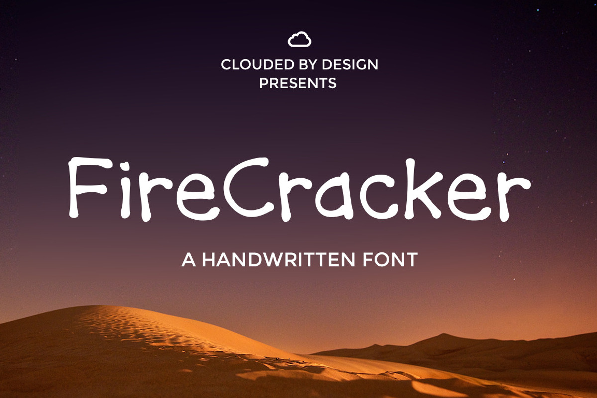 Firecracker, a Handwritten Font by Kirsty Snovicky
