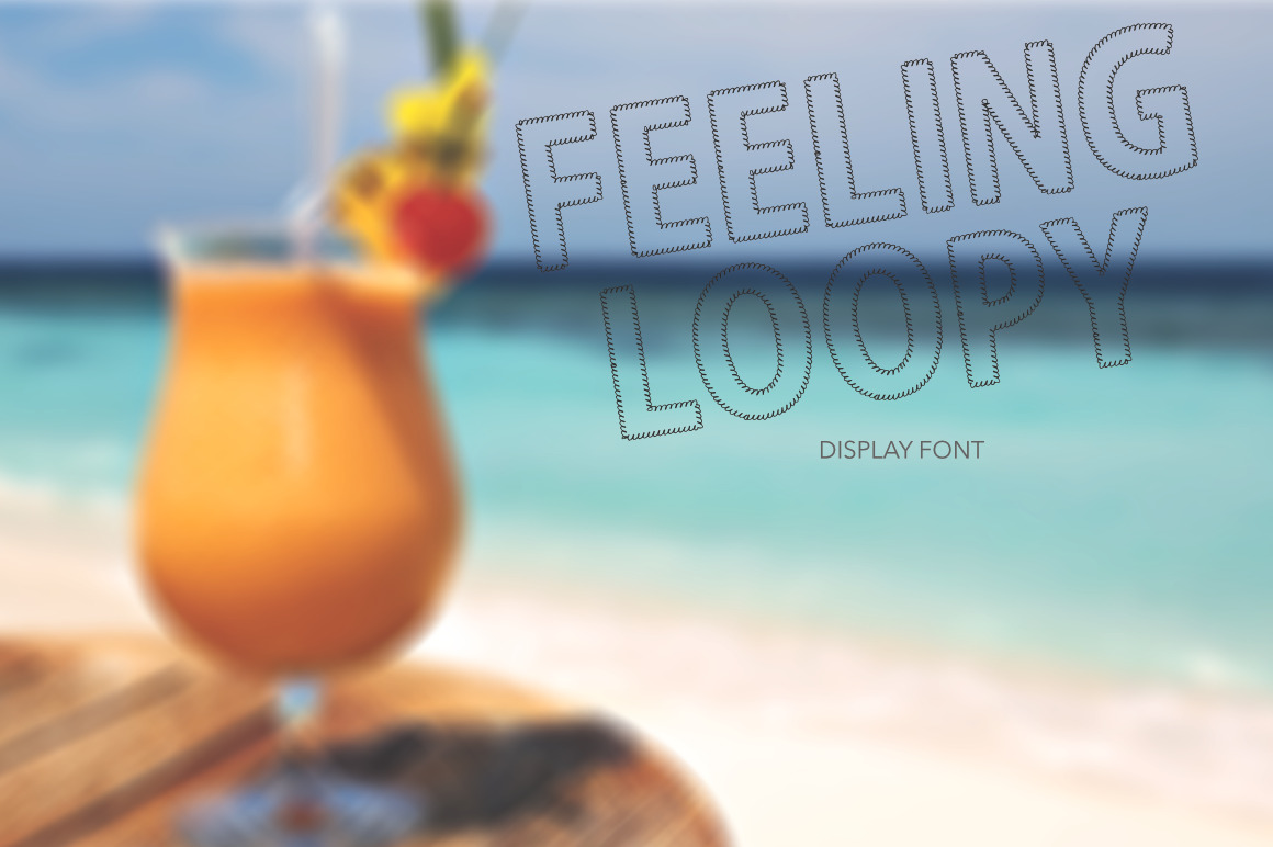Feeling Loopy font, a Font by Thomas Corner Graphics