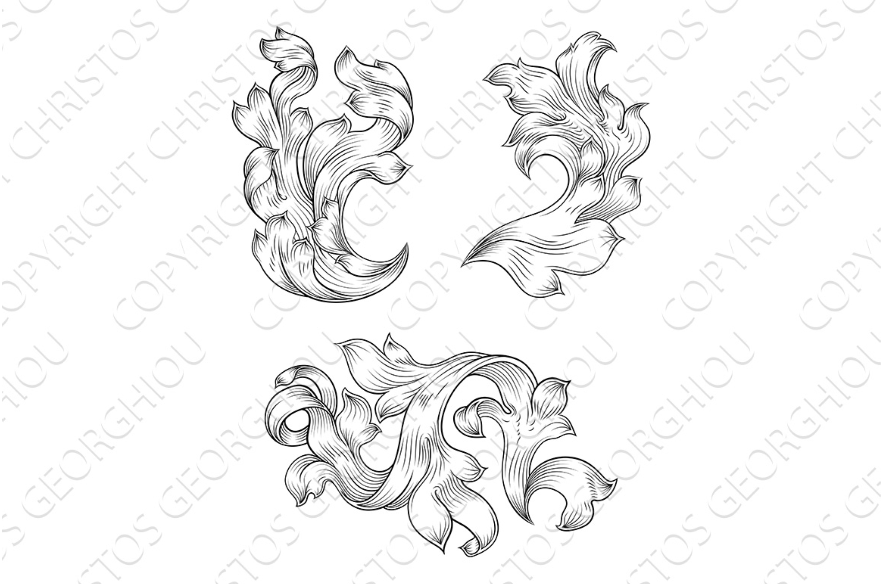 Filigree Heraldic Crest Coat Of Arms, an Illustration by Christos Georghiou