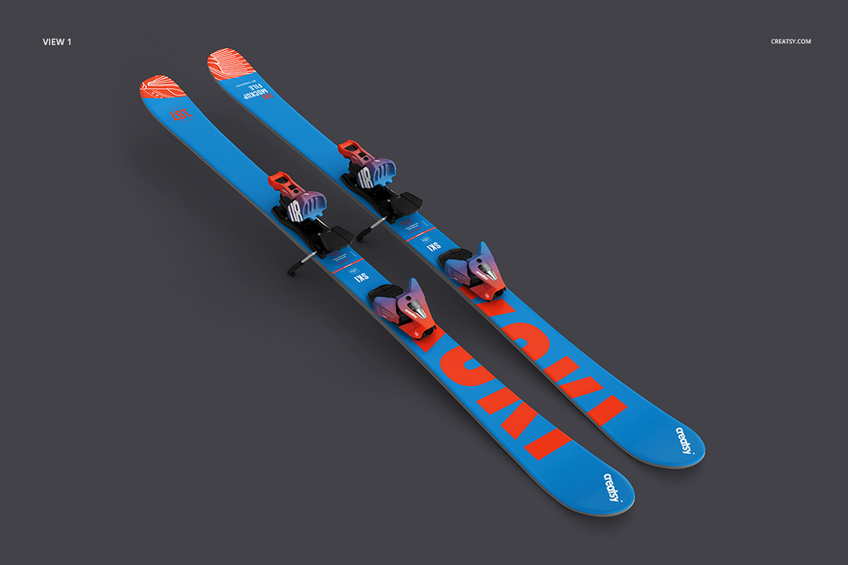 Ski Mockup Set, a Product Mockup by creatsy2