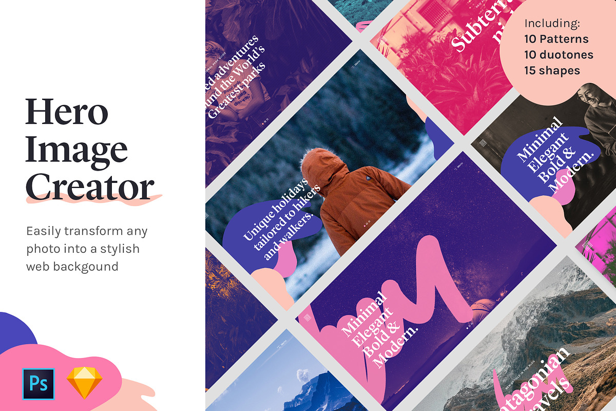 Hero Image & web background creator, an UI Kit Template by dookit studio