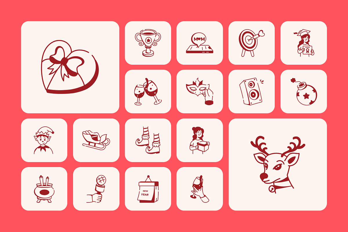 Animated Love and Celebration Icons