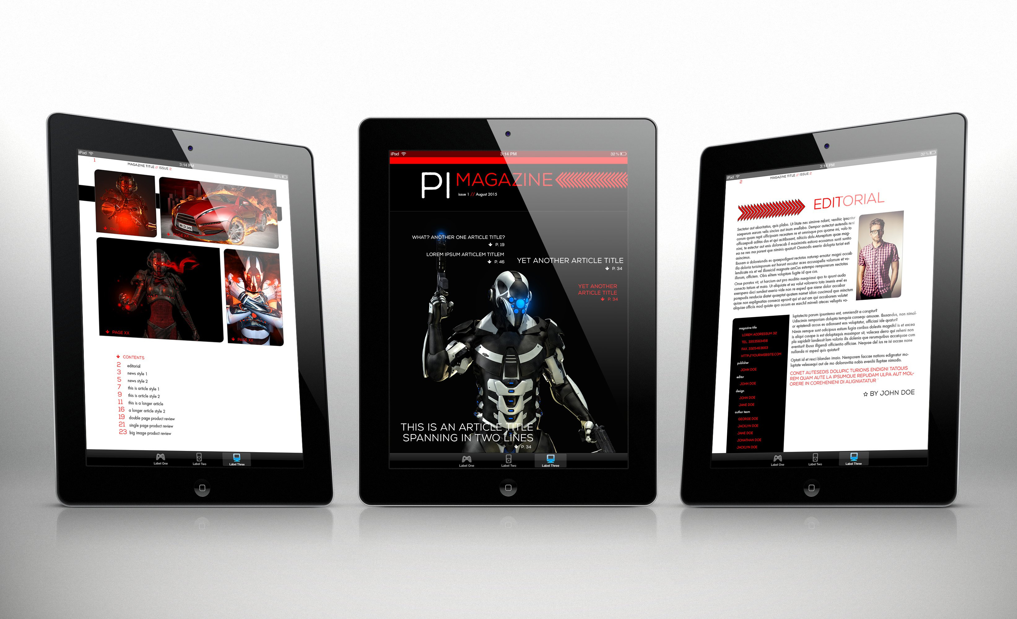 Tech/Games e-Magazine Template, a Templates & Theme by Spyros Thalassinos