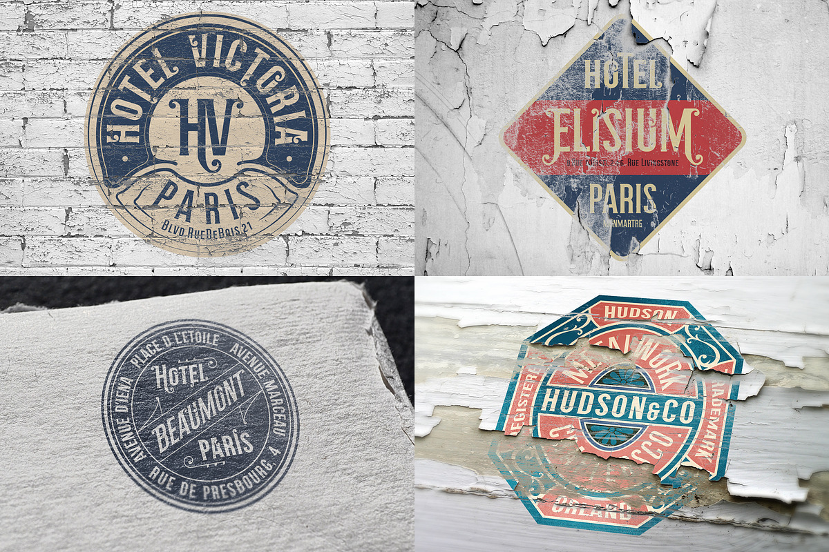 19th Century Vintage Labels, a Branding & Logo Template by Graphicdome