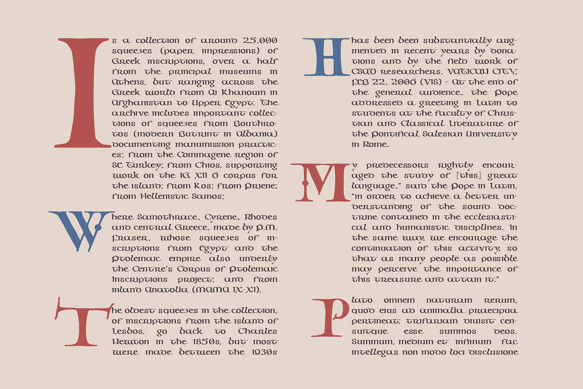 Carolingian Majuscule medieval font