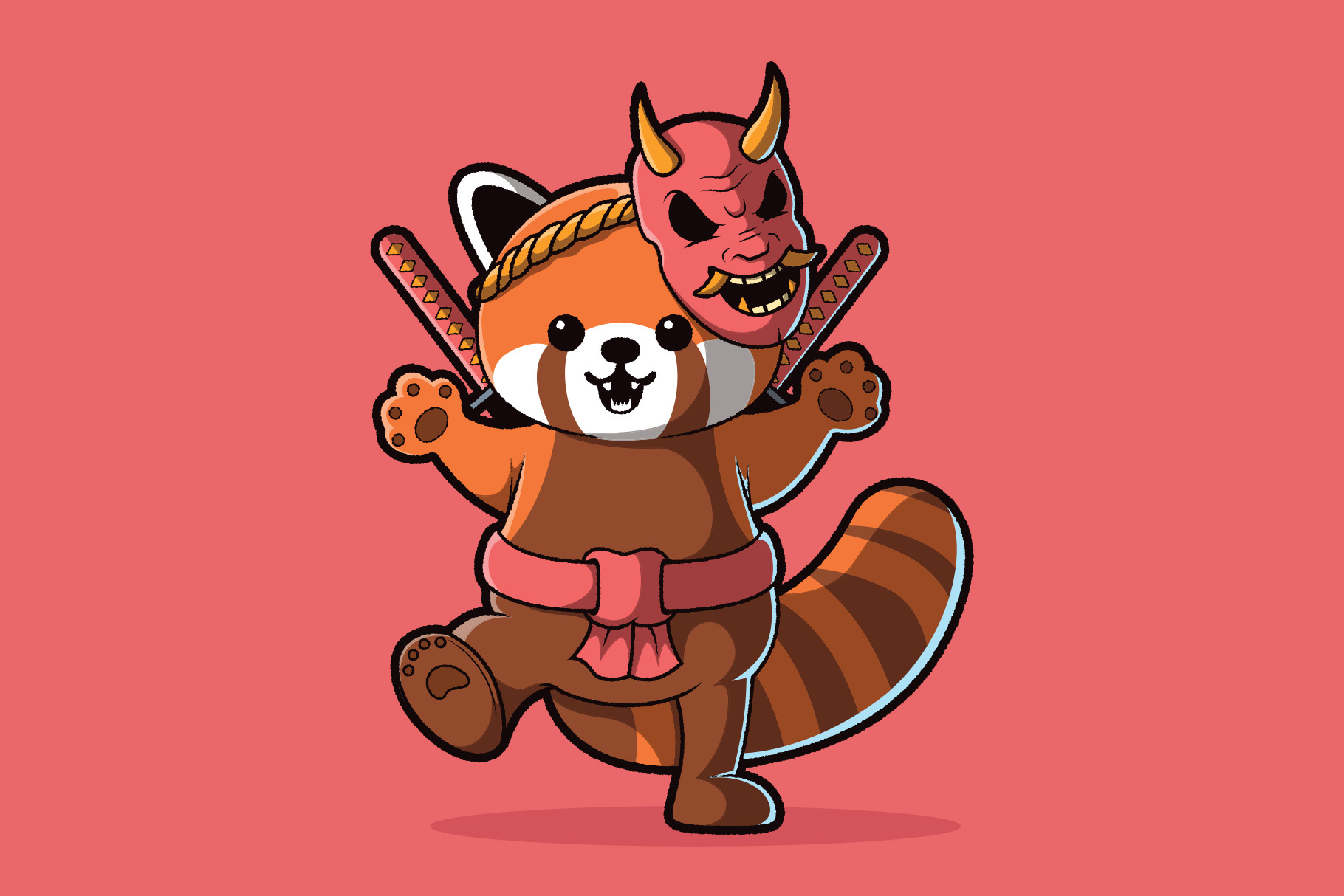 Red Samurai, an Animal Illustration by pedrors