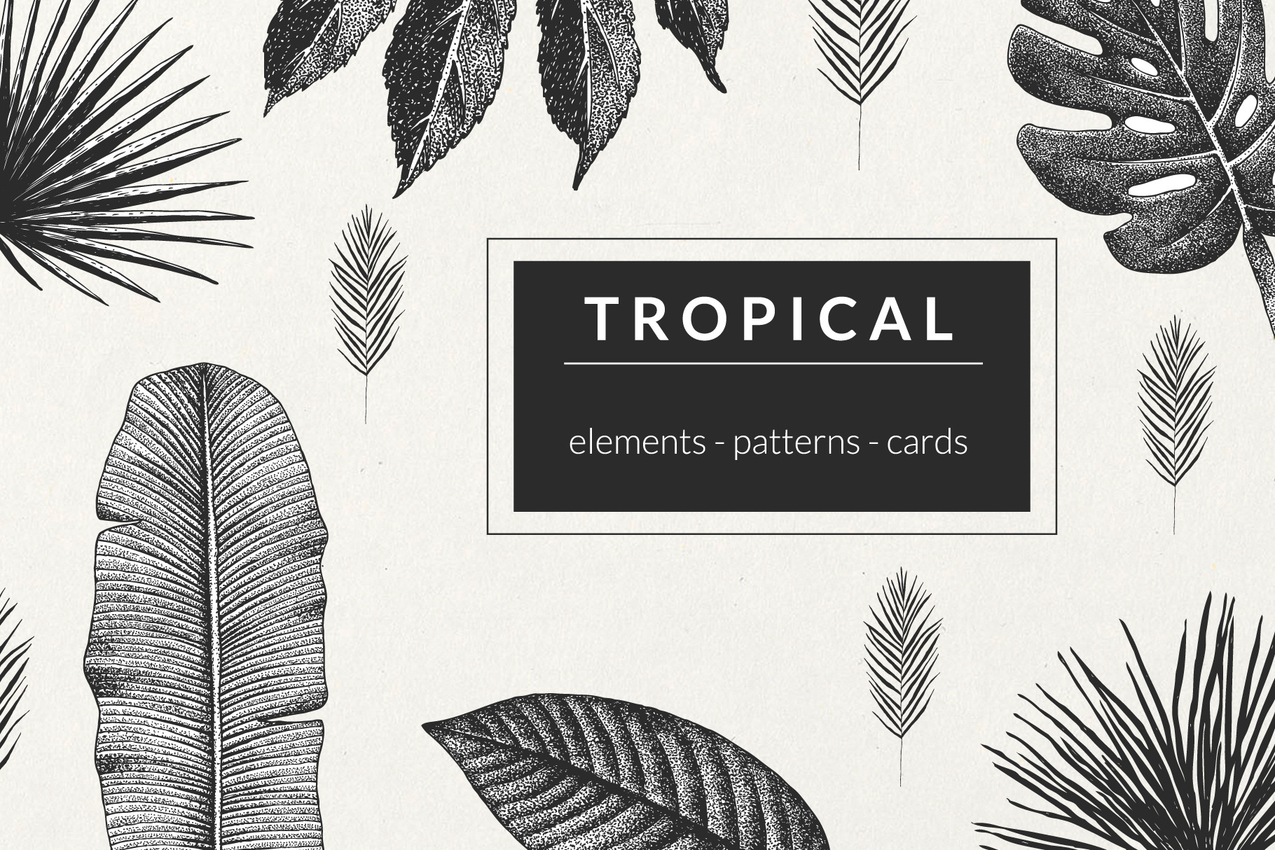 Tropical. Graphics, Patterns, Cards., a Decorative Illustration by litt.a