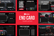 YouTube End Card Templates, a Social Media Template by Medialoot