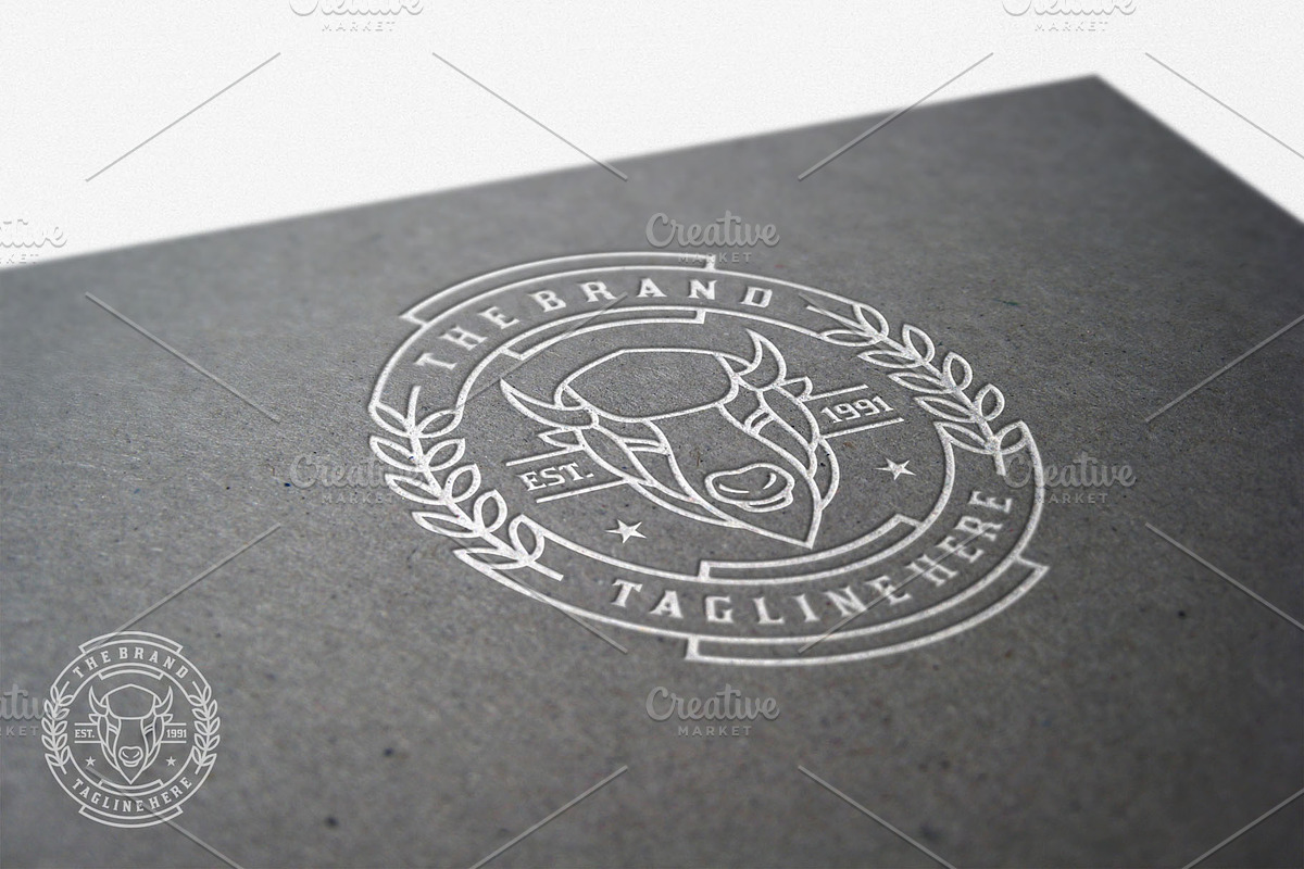 American Bison Stamp, a Branding & Logo Template by herulogo