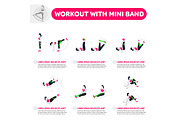 Workout with mini band, a Healthcare Illustration by Handy Trendy